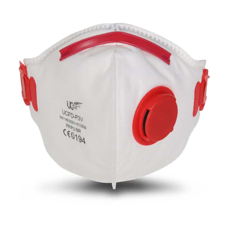 UCFD-P3V FFP3 Fold Flat Face Mask - Valved Box of 10